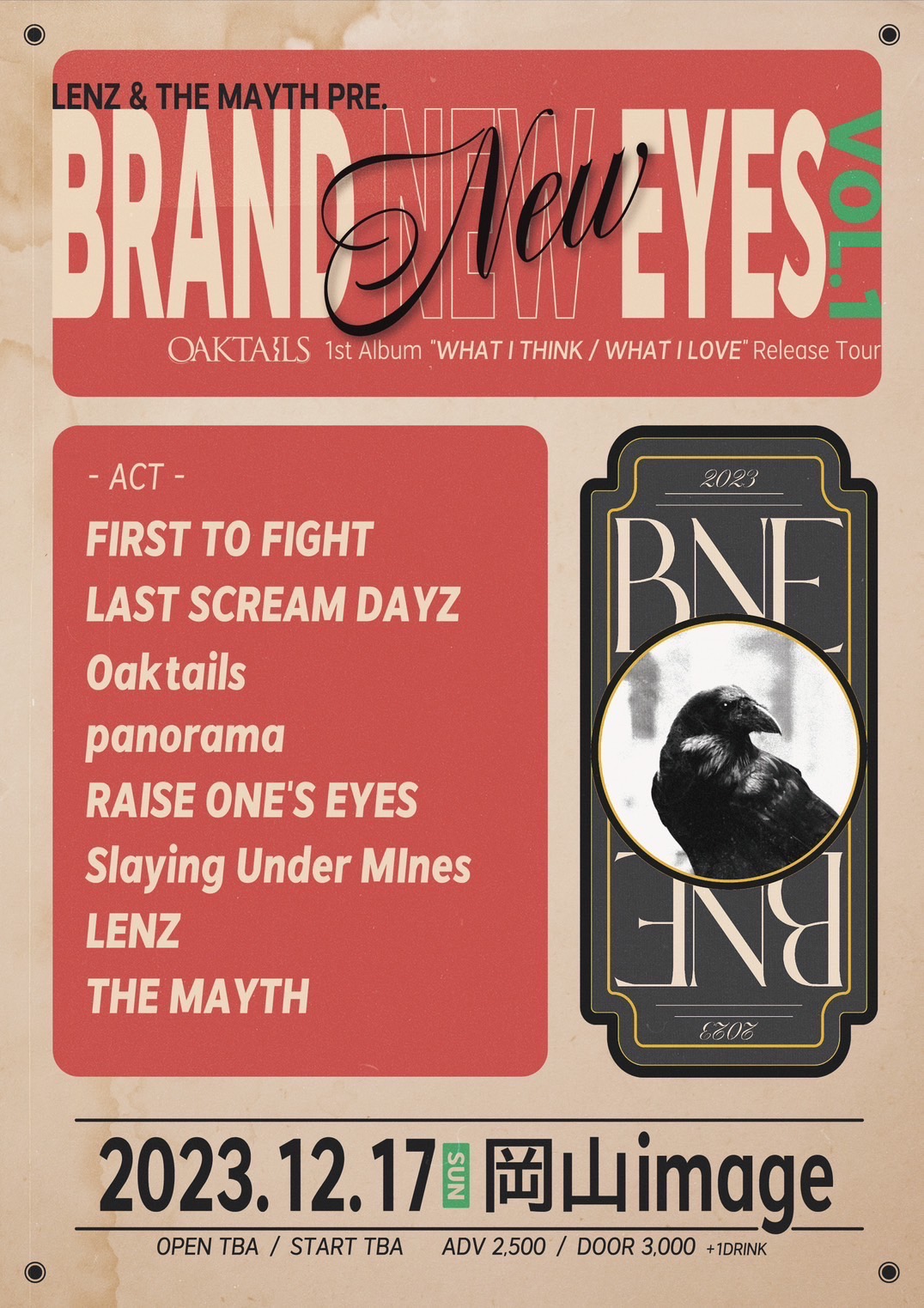LENZ × THE MAYTH pre. BRAND NEW EYES vol.1 Oaktails 1st Album “WHAT I ...